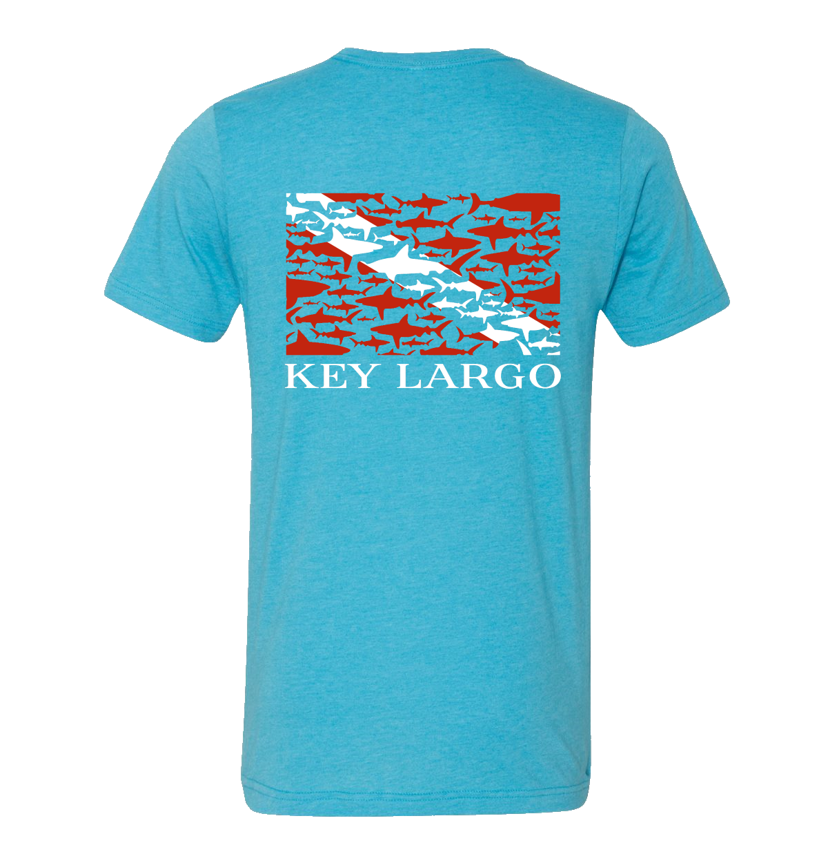 Key Largo Shark Dive Flag Bella T-Shirt | Largo Cargo Co.