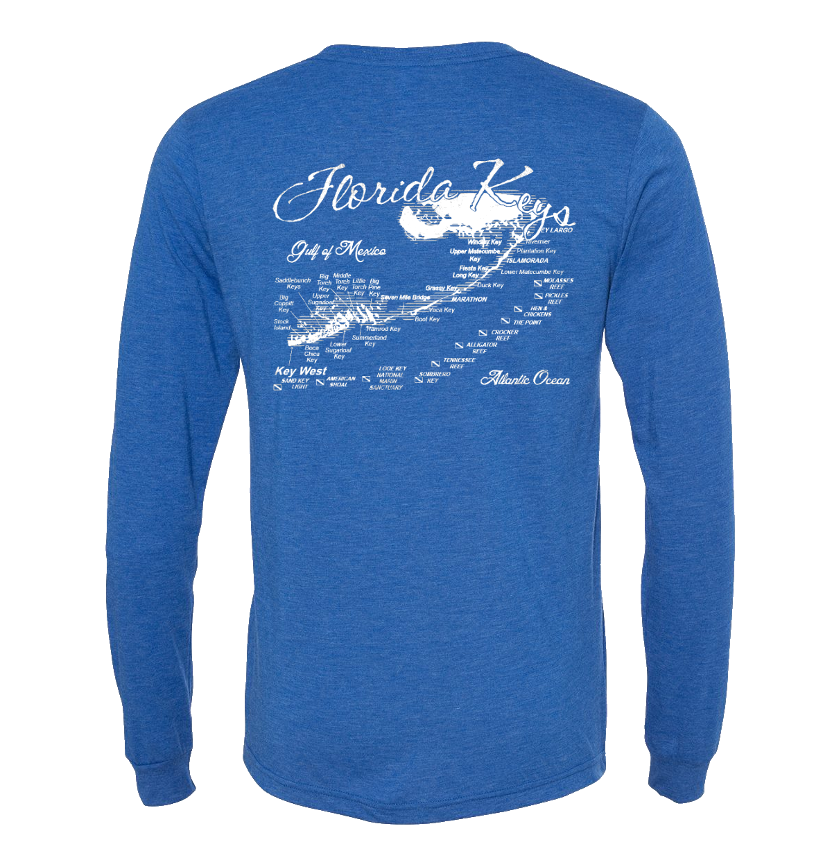 Florida Keys Map Long Sleeve Shirt | Largo Cargo Co.
